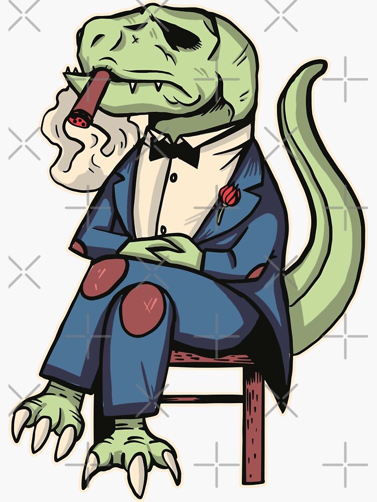 Gagster Dinosaur T Rex Mafia Sticker For Sale By Ibruster Redbubble