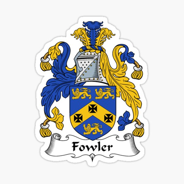 "Fowler Coat of Arms / Fowler Family Crest" Sticker for Sale by ...