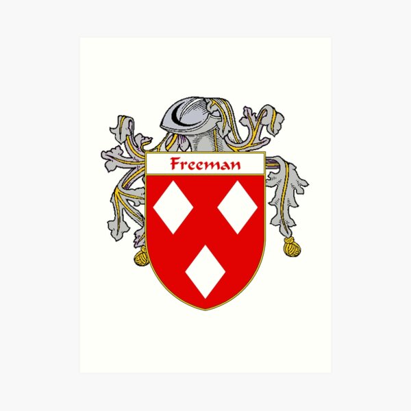 "Freeman Coat of Arms/Family Crest" Art Print for Sale by IrishArms ...