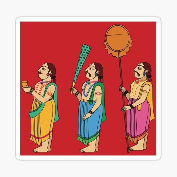 "Sevak or servants of god in the temple, India. in Indian miniature ...