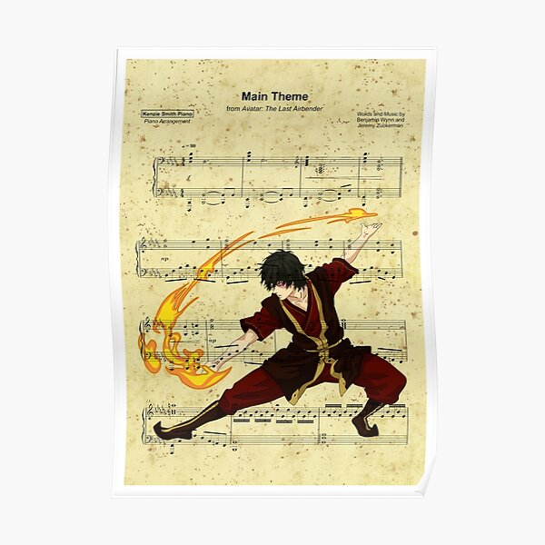 "Zuko Sheet Music Notes" Poster by Jackwarner | Redbubble