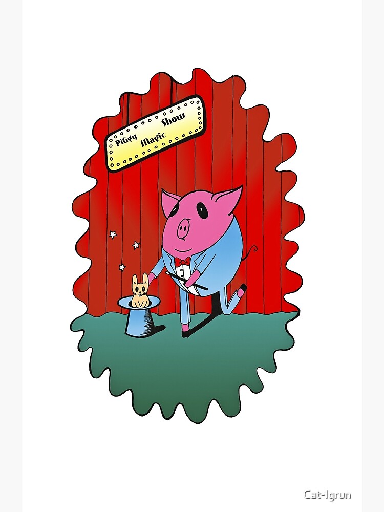 "Magician PiGgy!" Poster for Sale by Cat-Igrun | Redbubble