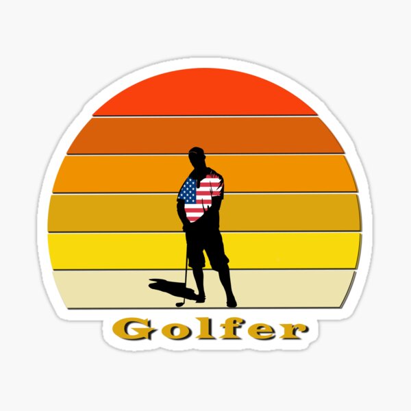 "Golfer" Sticker by rosa-design | Redbubble