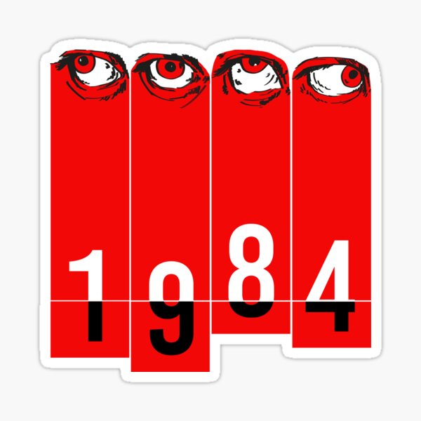 "George Orwell 1984" Sticker for Sale by panir | Redbubble