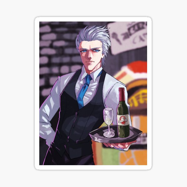 "Capcom Cafe - Vergil" Sticker for Sale by JulieWithAxe | Redbubble