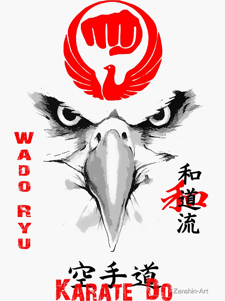 "Wado Ryu Karate Eagle Eyes - Martial Arts Design" Sticker for Sale by ...