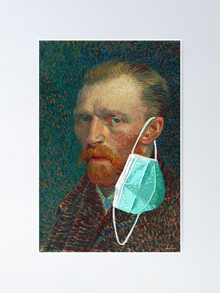 "Van Gogh face mask" Poster by Steven-Bear03 | Redbubble