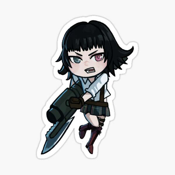 "DMC3 - Chibi Lady" Sticker for Sale by JulieWithAxe | Redbubble