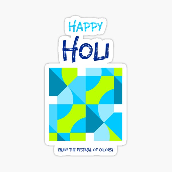 "Happy Holi T-shirt. Indian Holi Festival Celebrations !" Sticker for ...