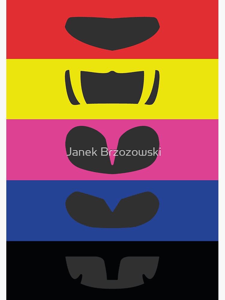 "Mighty Morphin' Power Rangers" Sticker for Sale by Janek Brzozowski ...