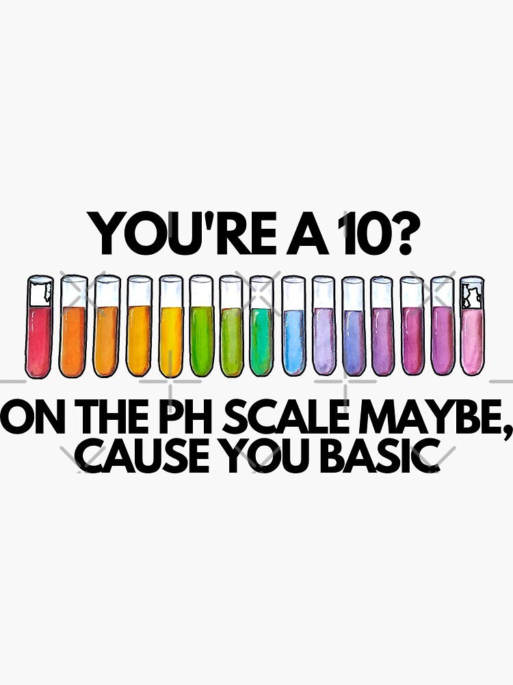Pegatina «Escala De pH Química Meme» de colormazing | Redbubble