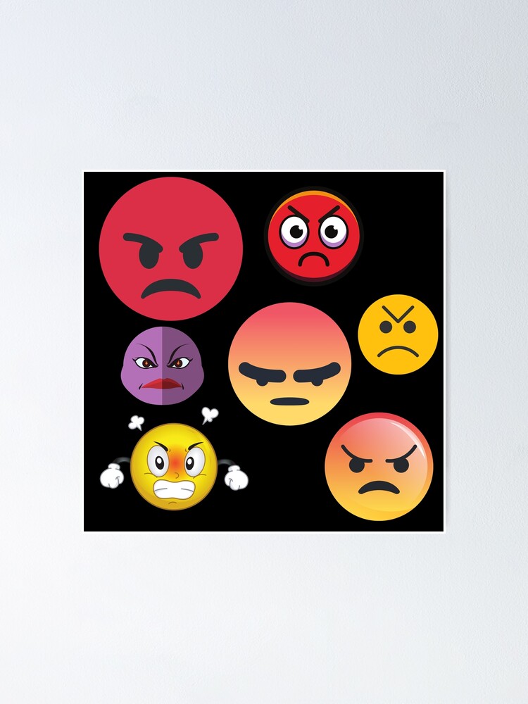 "Angry React Stickers | Angry Reaction Stickers (First Edition)" Poster ...