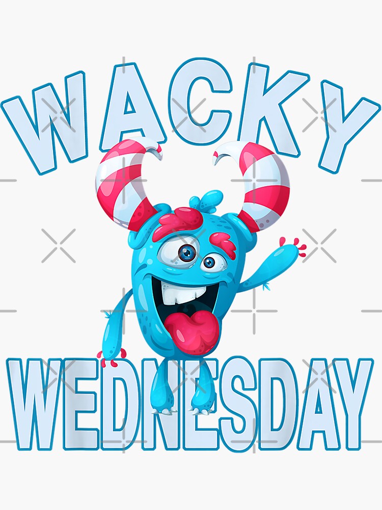 "WACKY WEDNESDAY Clothes for mismatch day" Sticker for Sale by ...