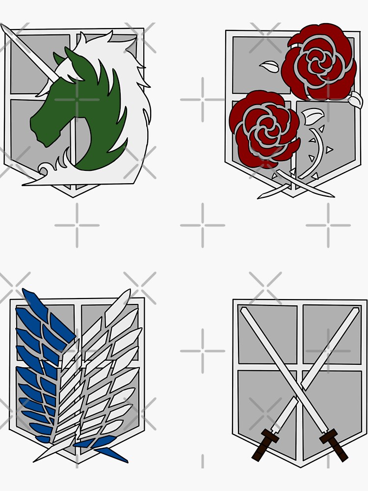 "AOT pack " Sticker for Sale by AnimeWorld8 | Redbubble