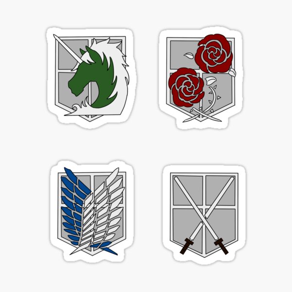 "AOT pack " Sticker for Sale by AnimeWorld8 | Redbubble