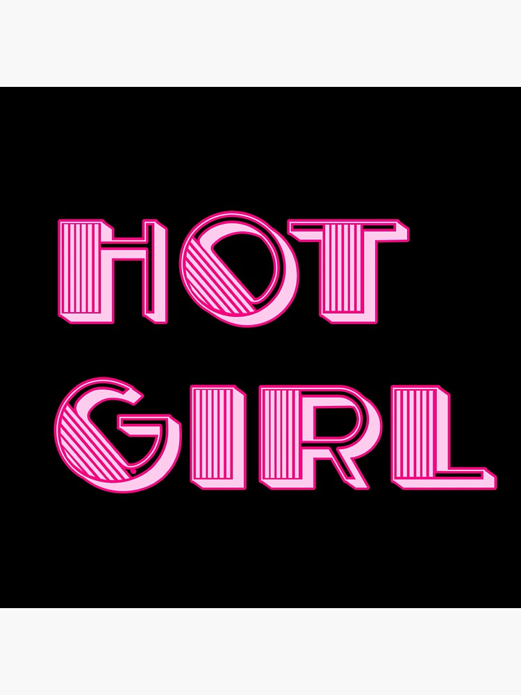 "Hot Girl (Pink)" Sticker by popartoffice | Redbubble