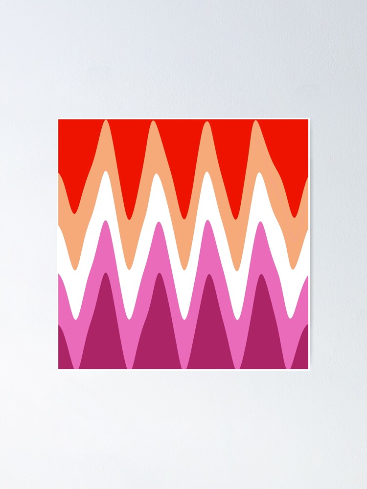 "Lesbian flag zig zags" Poster by lovefromros | Redbubble