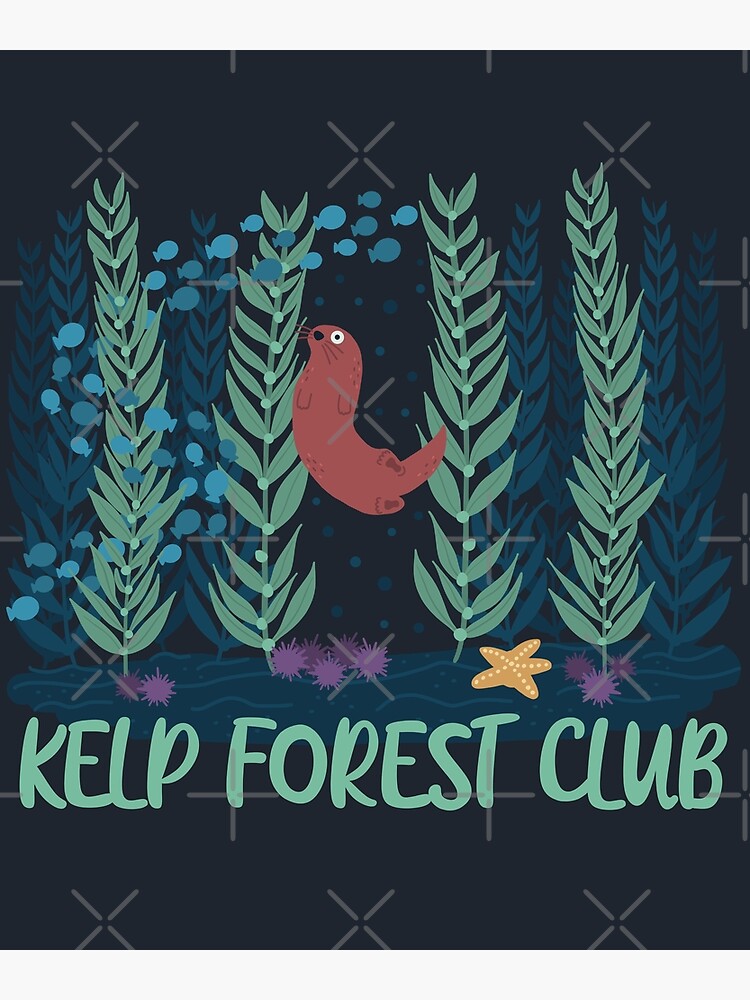 "Kelp Forest Club Cute Marine Biology Kelp Forest Ecosystem With Sea ...