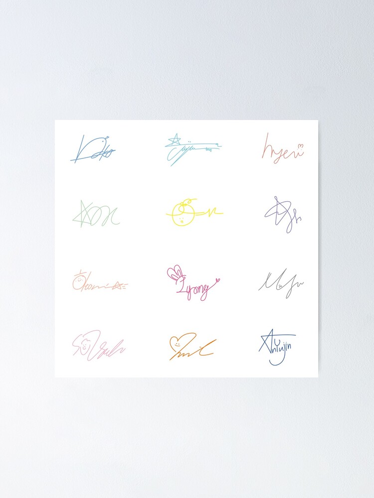 "IZONE IZ*ONE signature" Poster by leiveht | Redbubble