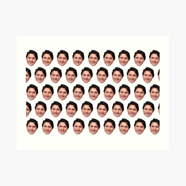 "Justin Trudeau face " Art Print for Sale by Cheerhio | Redbubble