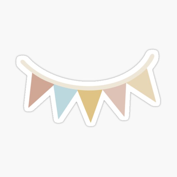 "Garland Pastel Colors" Sticker for Sale by hsan1400 | Redbubble