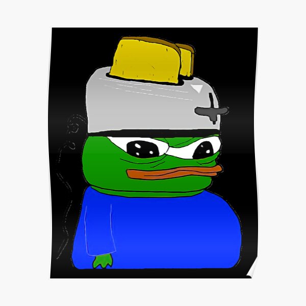 "Rare Pepe Toaster Head" Poster by Slav-Art | Redbubble