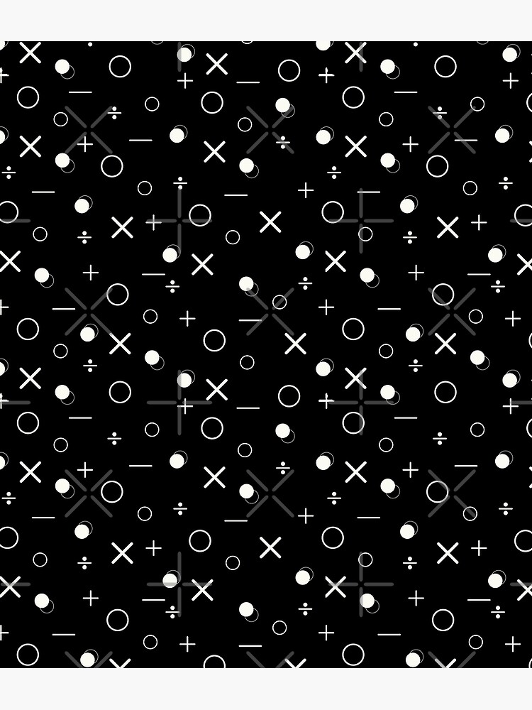 "Math Swag White on Black" Poster by Susritart | Redbubble