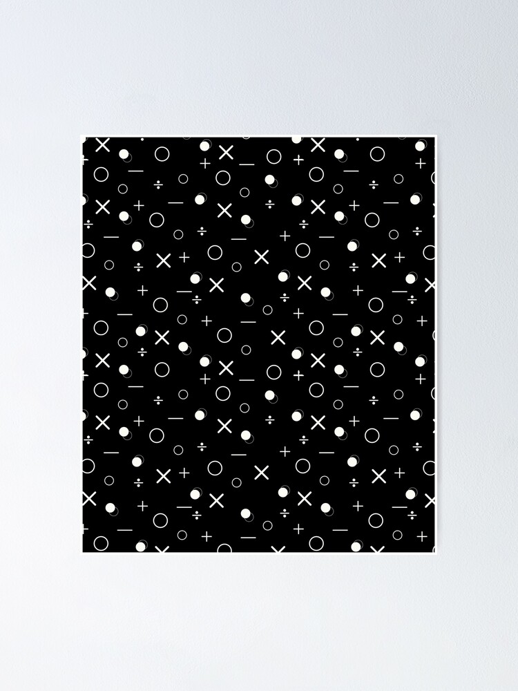 "Math Swag White on Black" Poster by Susritart | Redbubble