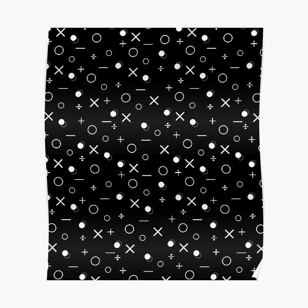 "Math Swag White on Black" Poster by Susritart | Redbubble