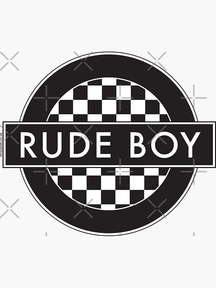 "RUDE BOY - SKA / TWO TONE [Black]" Sticker by phigment-art | Redbubble