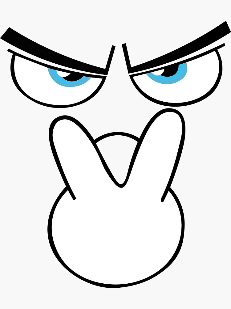 "Angry smile" Sticker by mega281 | Redbubble