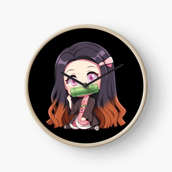 Nezuko Kamado Demon Slayer Kny Waifu Cute Kawaii Clocks | Redbubble