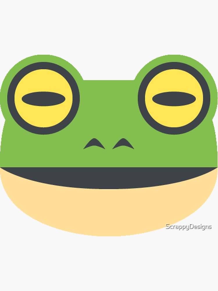 "Frog Emoji" Sticker for Sale by ScrappyDesigns | Redbubble