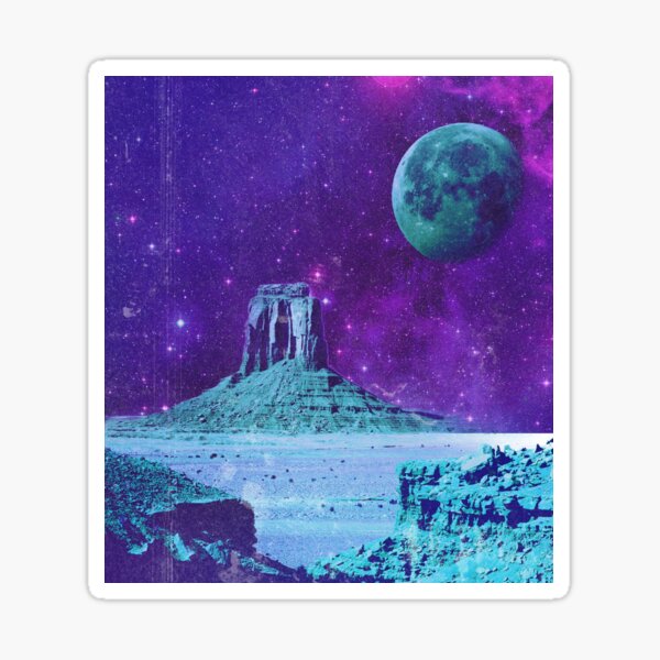 "Purple Moon" Sticker for Sale by SpaceArt1 | Redbubble