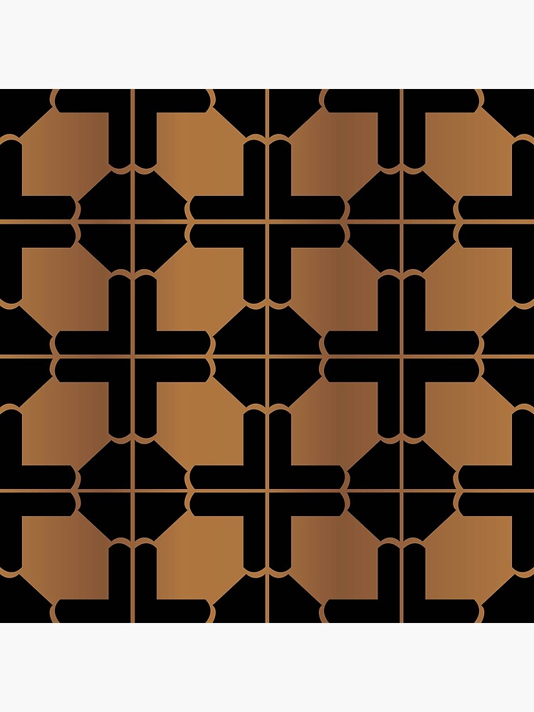 "abstract geometric black and brown design" Poster for Sale by ErhanArt ...