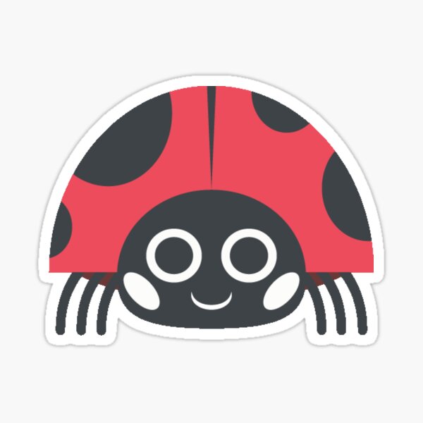 "Ladybug Emoji" Sticker for Sale by ScrappyDesigns | Redbubble