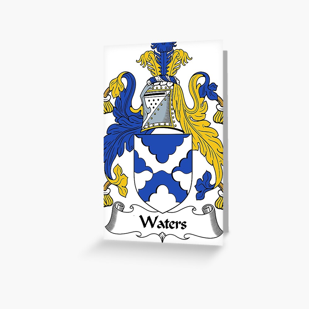 "Waters Coat of Arms / Waters Family Crest" Greeting Card for Sale by ...