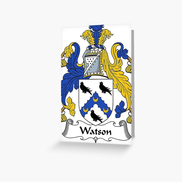 "Watson Coat of Arms / Watson Family Crest" Greeting Card for Sale by ...