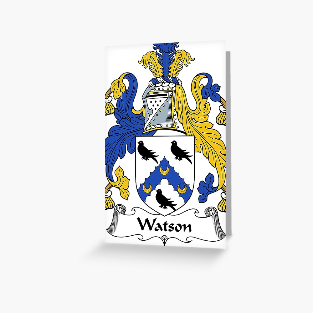 "Watson Coat of Arms / Watson Family Crest" Greeting Card for Sale by ...