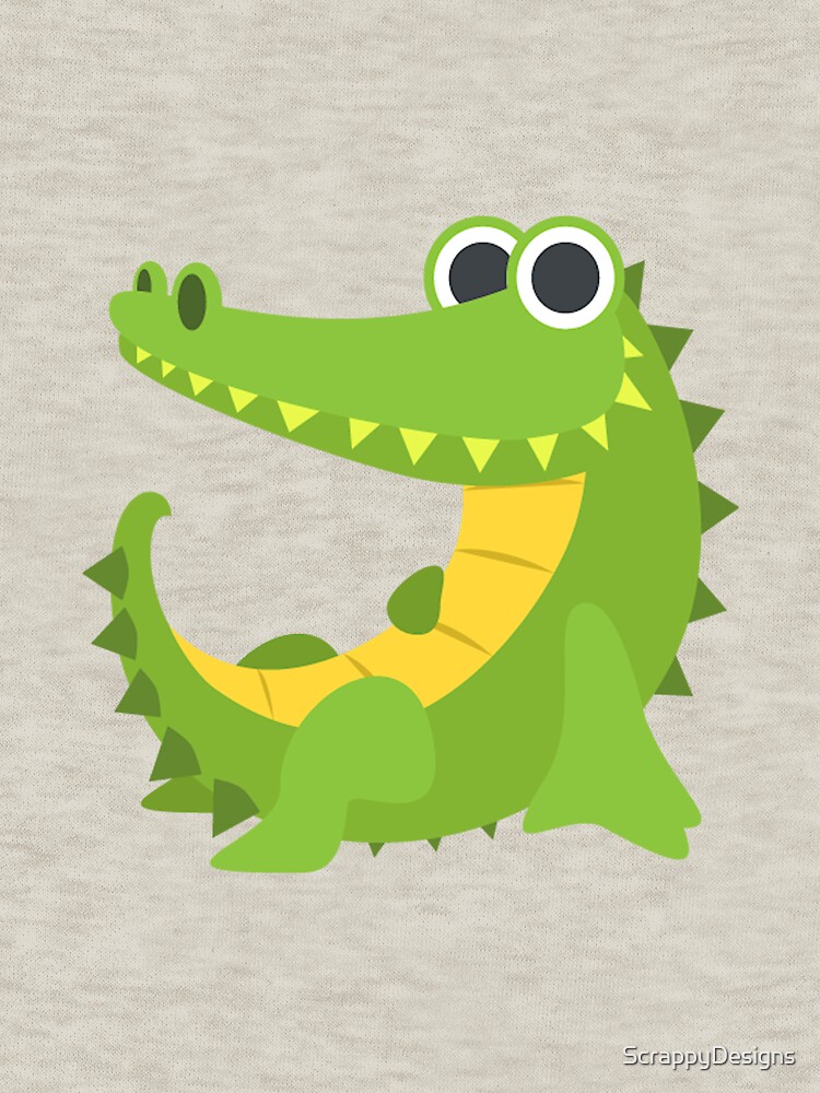 "Crocodile Emoji" Zipped Hoodie by ScrappyDesigns | Redbubble