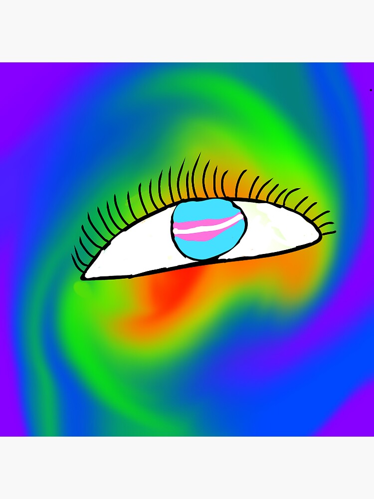 "Trans eye" Sticker by sissyboogieart | Redbubble