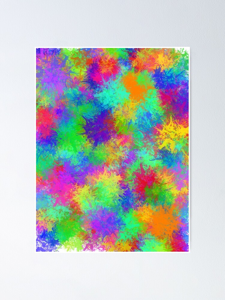 "Paint Splatter" Poster for Sale by t137 | Redbubble