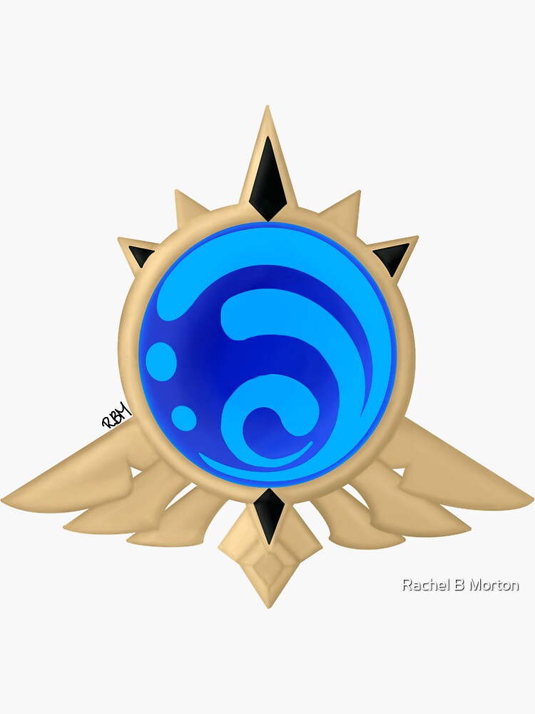 "Hydro Vision Mondstat" Sticker for Sale by RDiamond4 | Redbubble