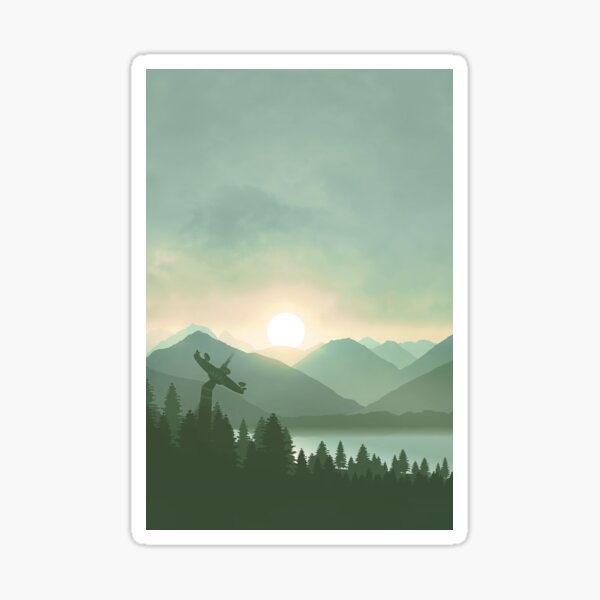 "Forest Moon" Sticker for Sale by halfabubble | Redbubble