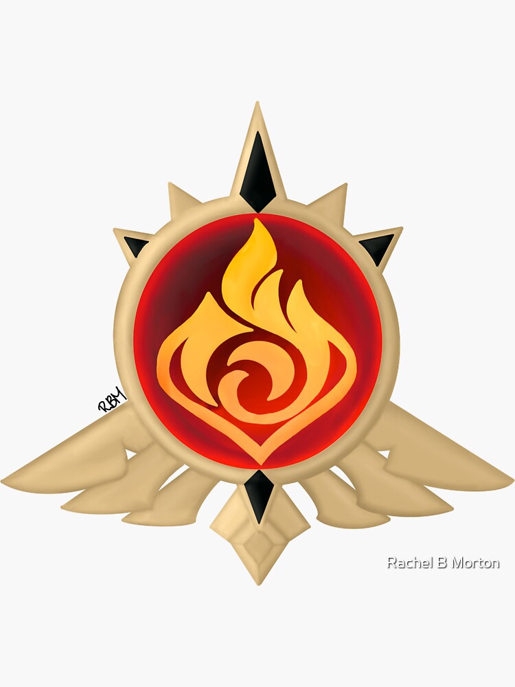 "Pyro Vision Mondstat" Sticker for Sale by RDiamond4 | Redbubble