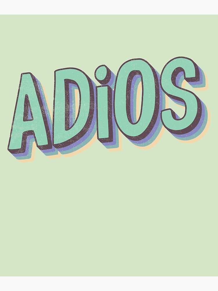 "Adios 70's Style Fun Rainbow Typography " Poster by RainbowDeb | Redbubble