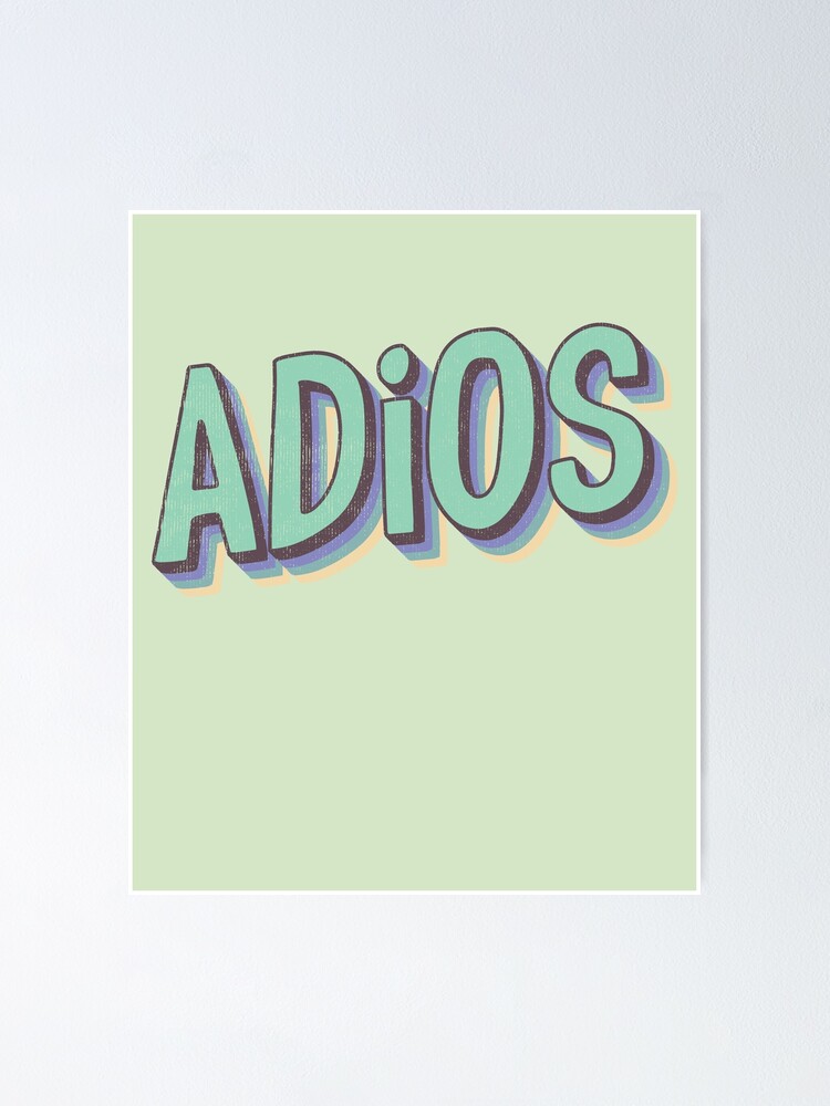 "Adios 70's Style Fun Rainbow Typography " Poster by RainbowDeb | Redbubble