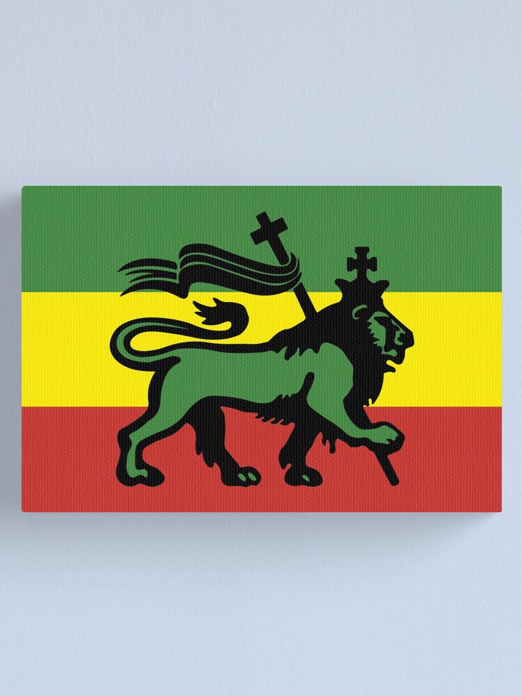 "Haile Selassie - CONQUERING LION - Rastafarian Flag of Ethiopia Lion ...