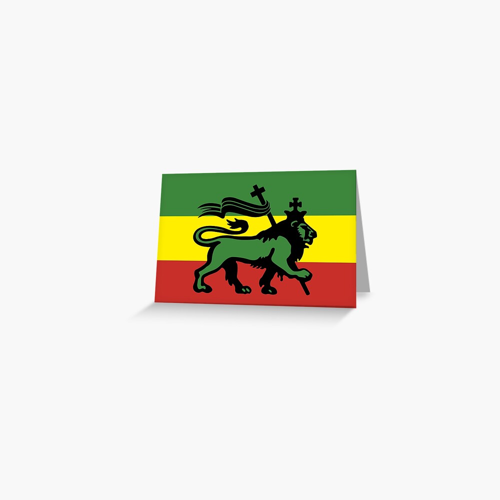 "Haile Selassie - CONQUERING LION - Rastafarian Flag of Ethiopia Lion ...