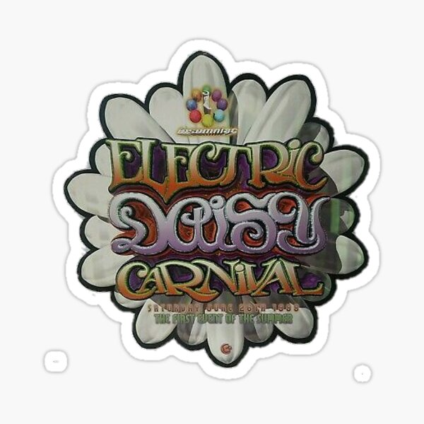"EDC 1997 Logo" Sticker for Sale by Ravebae | Redbubble